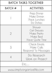 How to Get More Things Done // The Art of Batching | Simply Organize Life
