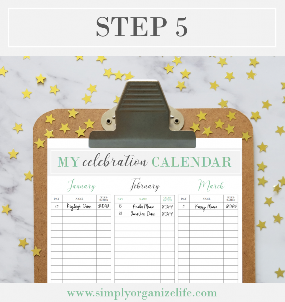 How to Create the Perfect Yearly Celebration Calendar {FREE PRINTABLE ...